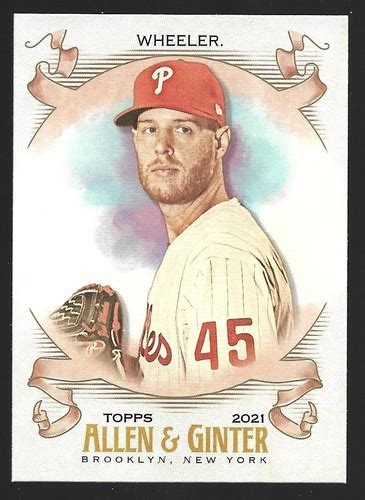 Zack Wheeler 2021 Topps Allen And Ginter Baseball Card 153 Philadelphia Phillies Ebay