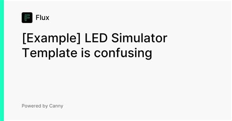 Example Led Simulator Template Is Confusing Voters Flux
