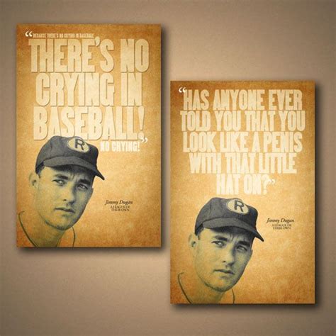 A League Of Their Own Jimmy Duggan Combo Pack Quote Posters Reduced Shipping Included Etsy
