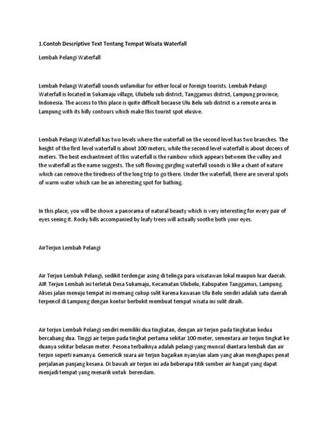 Detail Contoh Descriptive Text Tentang Tempat Wisata Koleksi Nomer 12