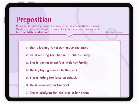 Prepositional Phrase Worksheet With Answers
