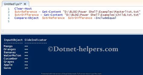 Powershell How To Compare Two Files And List Differences Powershell