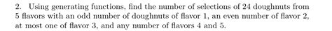 Solved Using Generating Functions Find The Number Of