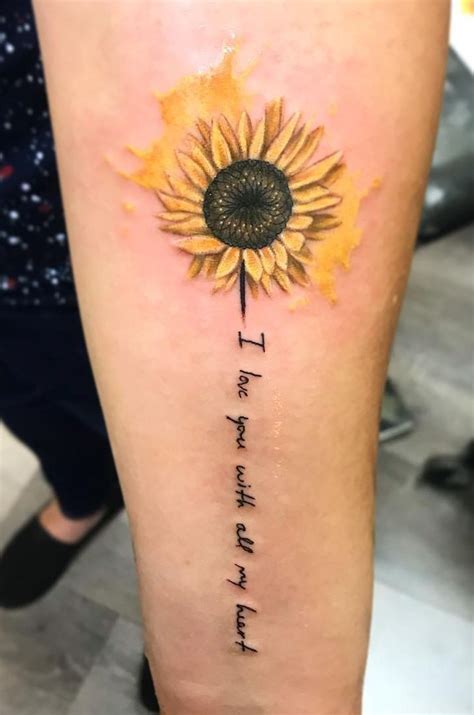 Pin By Natalie V On Ink Art Inspiration Watercolor Sunflower Tattoo