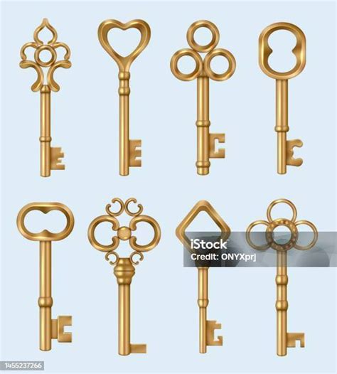 빈티지 키 화려한 스타일의 황금 현실적인 부동산 키 오래 된 문에 대 한 괜찮은 벡터 도구 0명에 대한 스톡 벡터 아트 및 기타 이미지 Istock