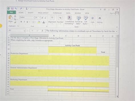 Solved 1 Assign Overhead Costs To Activity Cost Pools 1