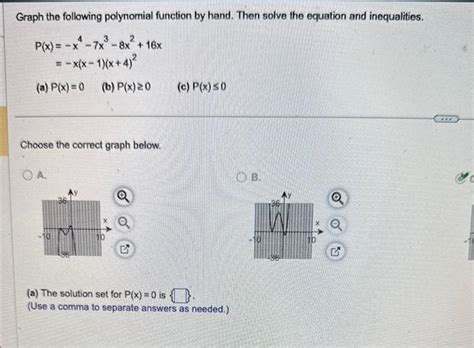 Solved Graph The Following Polynomial Function By Hand Then