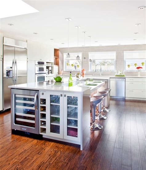 Practical Kitchen Island With Wine Fridge Ideas