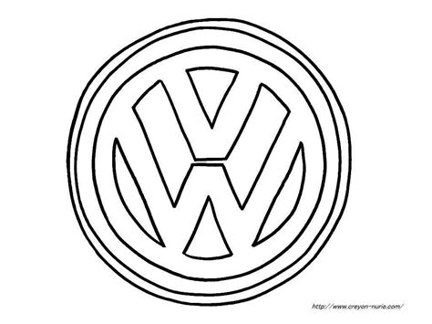 フォルクスワーゲンのエンブレムの下絵ー自動車メーカーのエンブレムの塗り絵