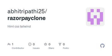 Github Abhitripathi25razorpayclone Html Css Tailwind