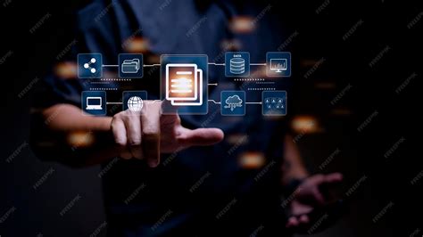 Premium Photo Businessman Using A Computer To Document Management