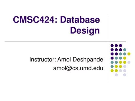Ppt Cmsc424 Database Design Powerpoint Presentation Free Download