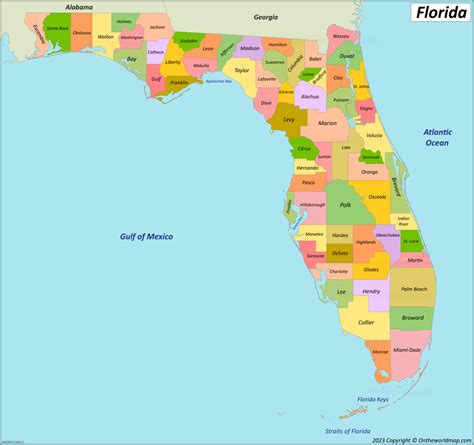 Alle Counties In Florida Printable Florida Map Anhvi