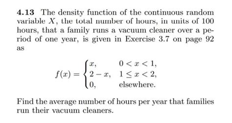 solved 4 13 the density function of the continuous random