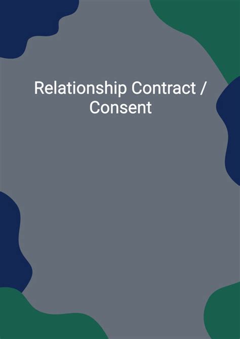 Relationship Contract Consent Template In Word Doc One Off Intimate