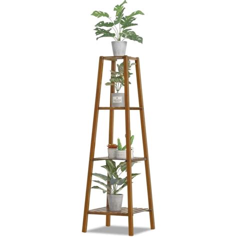 Nova Bambu 4 Raflı Çiçeklik 120 Cm Çiçekliq