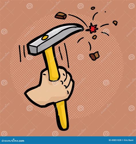 Holding A Chisel Stock Illustration Illustration Of Chiseling 49851028