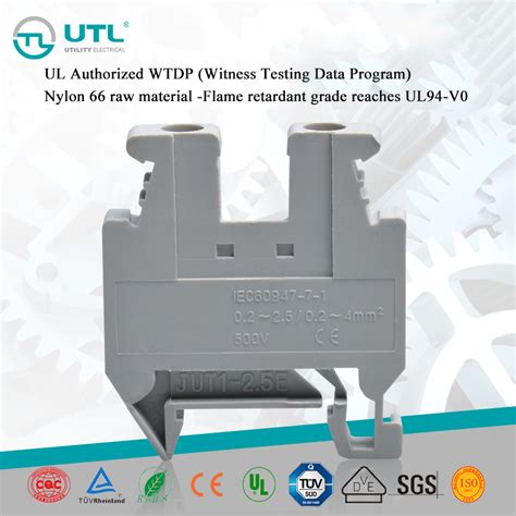 Miniature Terminal Block 25mm2 Phoenix Uk25 Rail Terminal Block Jut1