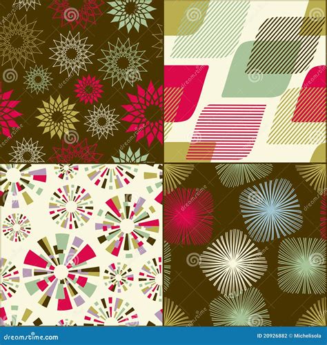 Abstract Seamlesss Pattern Set Stock Vector Illustration Of Abstract Circle