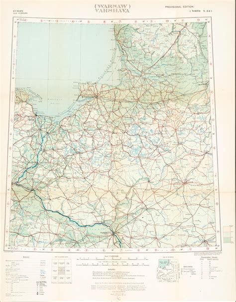 Warsaw Varshava From Maps Of Poland From 1919 Old Map Print 236 In