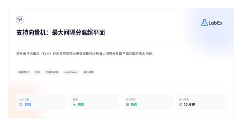 掌握支持向量机的最大间隔分离超平面 Labex