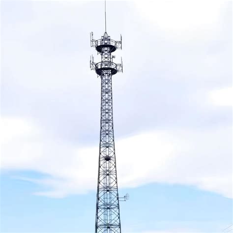 80m 90m 100m Galvanized Tubular Steel Telecommunication Tower Xh