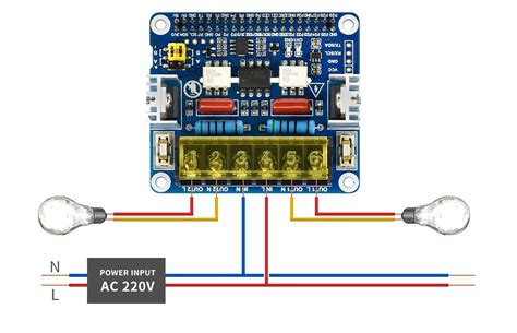 2 CH Triac HAT Za Raspberry Pi Integrisani MCU UART I2C Triak Malina314