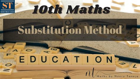 Substituition Method Of Solving A Pair Of Linear Equations Examples
