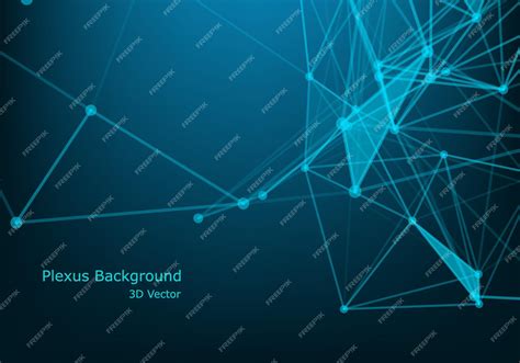 네트워크 연결 개념 검은 배경 벡터 일러스트 레이 션 미래 개념 3d 풍경 빅 데이터 디지털 배경 프리미엄 벡터