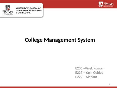 College Management Systempptx