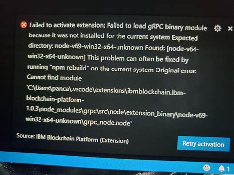 Trouble Starting · Issue 1122 · Ibm Blockchainblockchain Vscode