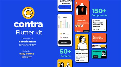 A Flutter Ui Kit Developed On Top Of The Contra Wireframe Kit