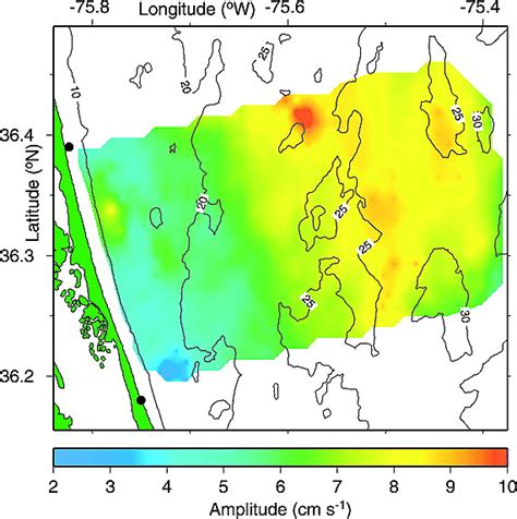 Surface M2 Tidal Currents Along The North Carolina Shelf Observed With A High‐frequency Radar