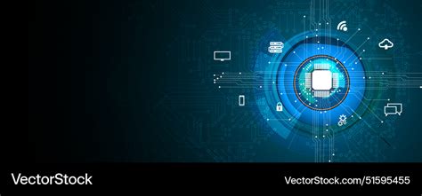 Abstract Computer Technology Background Network Vector Image