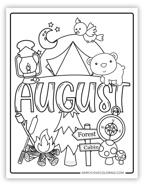 August Coloring Pages Free Pdf Printables Simply Love Coloring