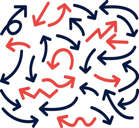 Premium Vector Set Of Arrows Doodle Design Elementset Of Arrows Doodle On White Background