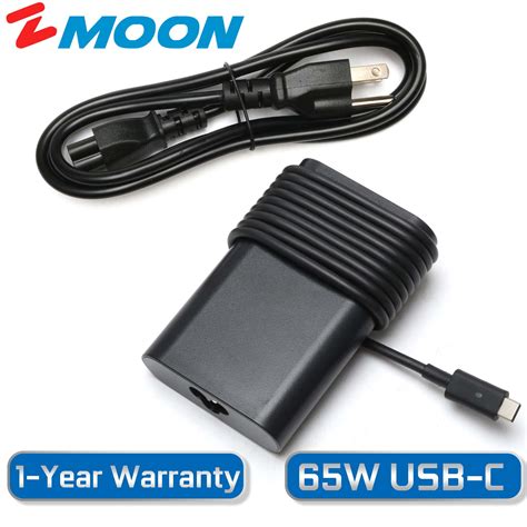 Zmoon 65W USB C Laptop Charger For Dell Type C Power Adapter Compatible With Dell Lenovo Yoga
