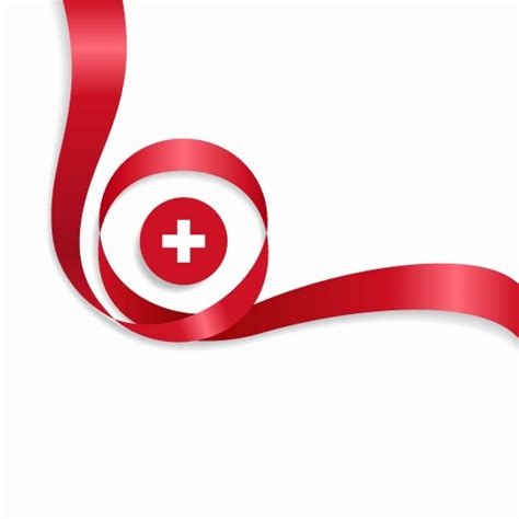 Swiss Flag Wavy Abstract Background Royalty Free Vector