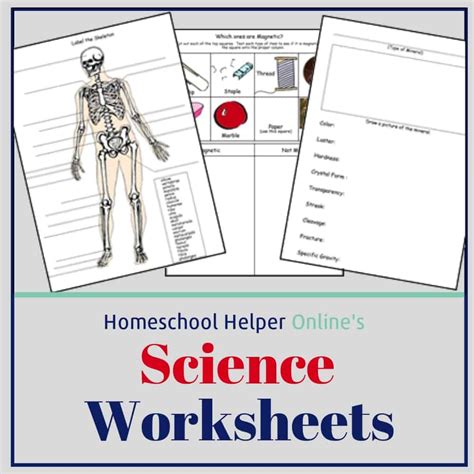Science Worksheets Homeschool Helper Online