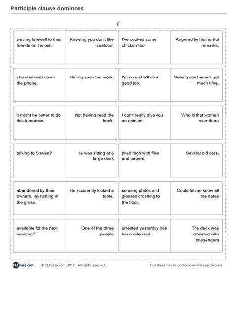 Participle Clauses 01 Pdf