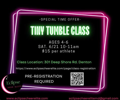 Eclipse 🚨 Tiny Tumblers—its Your Time To Shine 🤸‍♀️💥 Were Bringing The Fun With A Special