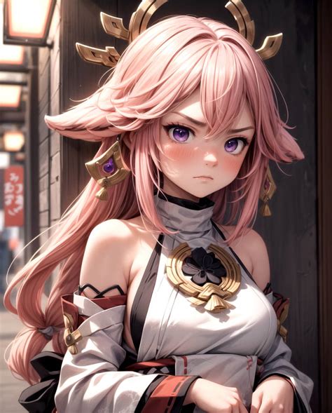 Yae Miko By Anitoonwallpaper On Deviantart