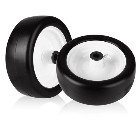 Walk Behind Mower Tires 2 Pack Flat Free Solid Tires 9x350 4 Front