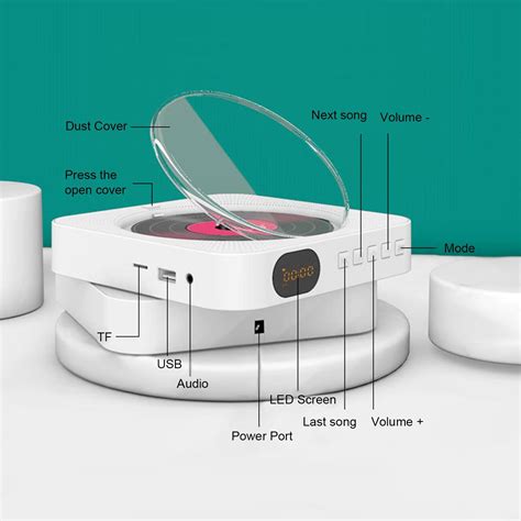 Mini Portable CD Player Bluetooth Speaker Stereo C Grandado