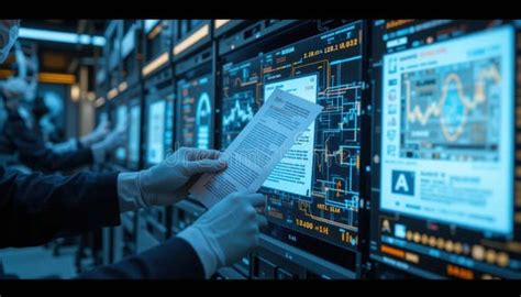 Cybersecurity Data Analysis Center Stock Image Image Of Multimedia Hands 374416587