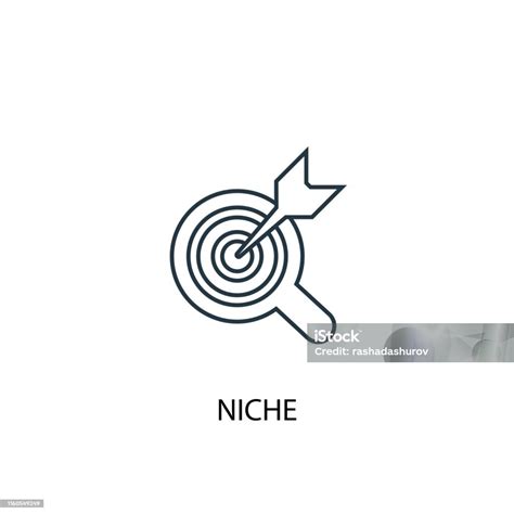 Vetores De Ícone De Linha De Conceito De Nicho Ilustração Simples Do Elemento Projeto Do Símbolo