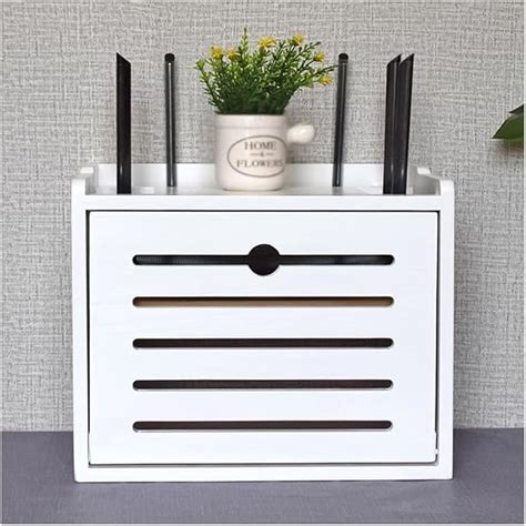 Amazon Com WiFi Router Storage Box Router Shelf Double Door DesignModem Cable Router Organized