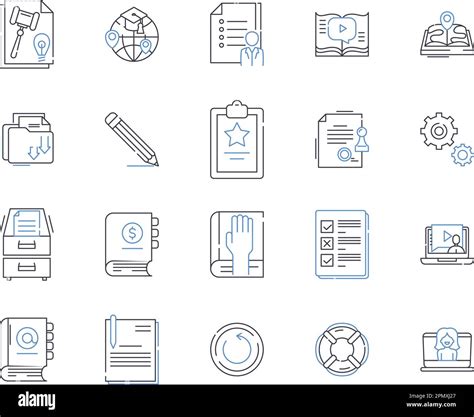 Distance Learning Outline Icons Collection Distance Learning Online Education Virtual