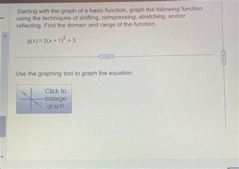 solved starting with the graph of a basic function graph