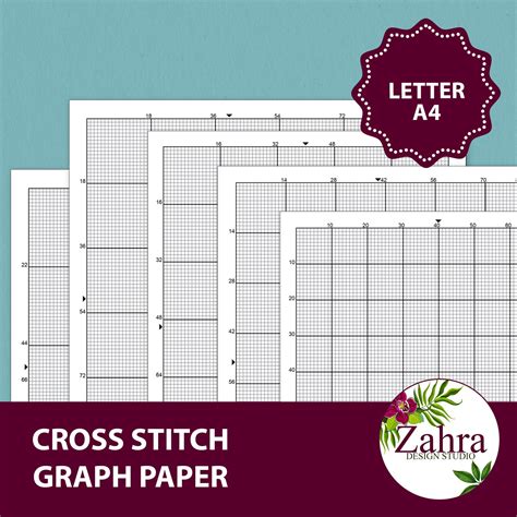 Printable Cross Stitch Graph Paper Letter A4 Format Graph Paper Worksheets Library